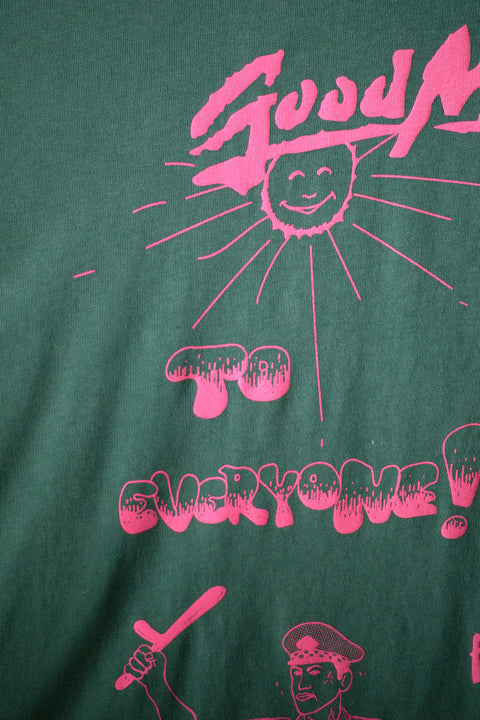 GOOD MORNING COPS TEE VINTAGE GREEN – JUNGLES