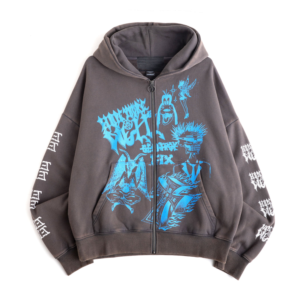HOPE YOU'RE WELL ZIP HOOD GREY – JUNGLES